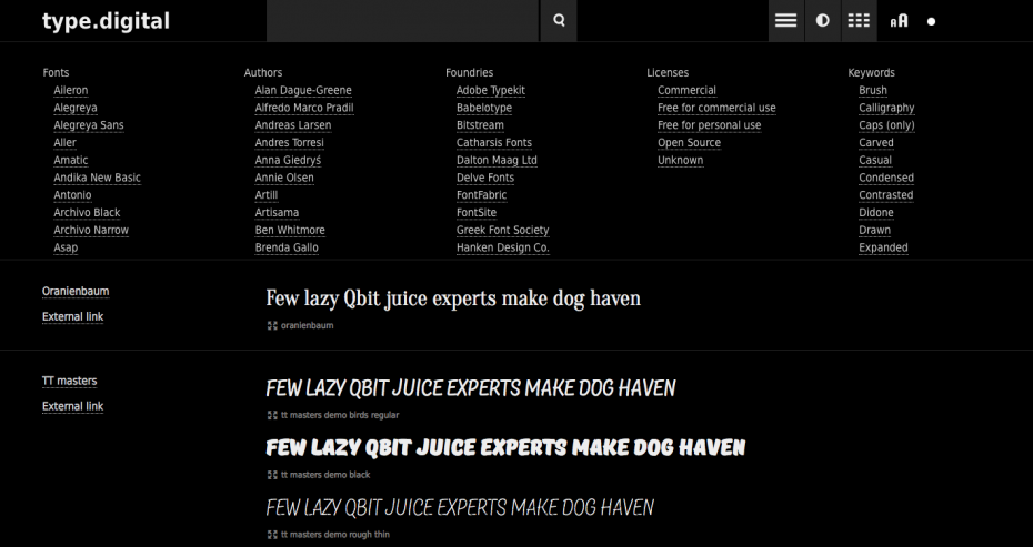 Type.digital | Typomètre